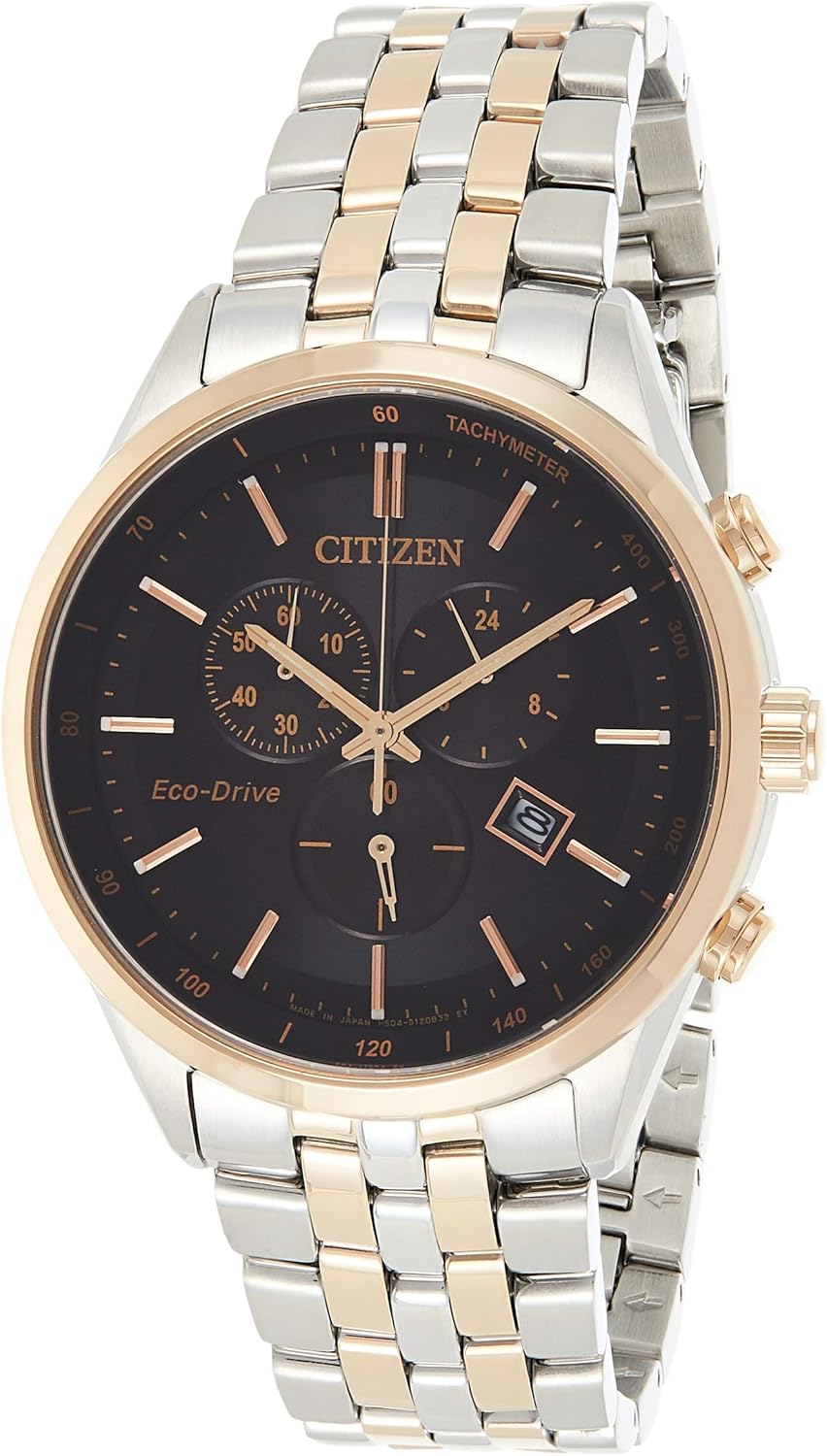 CITIZEN Mens Solar Powered Watch, Analog Display and Stainless Steel ...