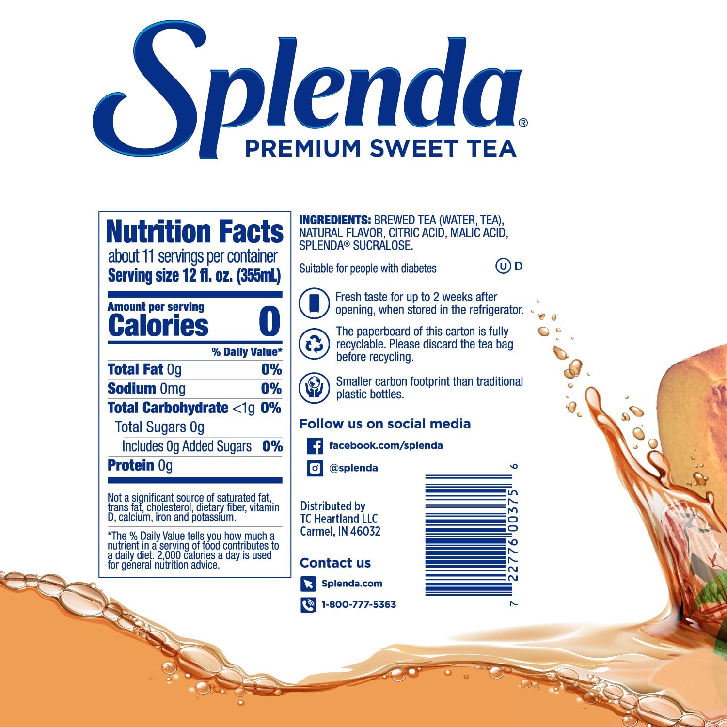 Mua SPLENDA Premium Sweet Tea On Tap, 1 Gallon Bag In Box Ready to ...