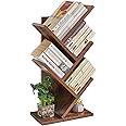 Amazon.com: YMYNY 4 Tiers Tree Bookshelf, Floor Standing Bookcase, Wood ...