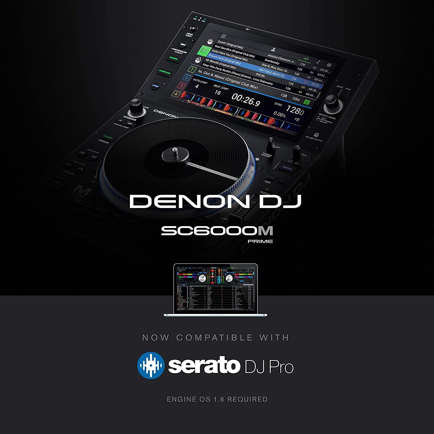 Denon DJ SC6000M Prime –Standalone DJ Media Player con plato motorizado ...