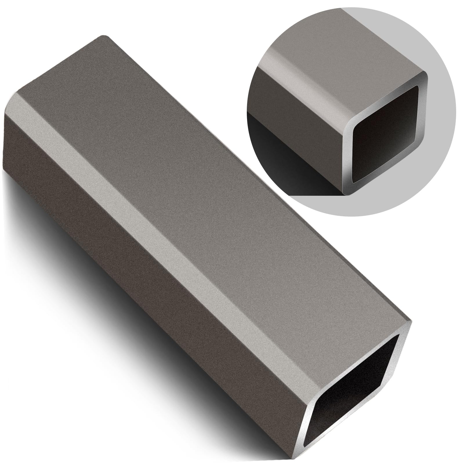 Zonon Square Hot Rolled Steel Tube, 2" x 2", 1/4" Wall Thickness, 6 ...