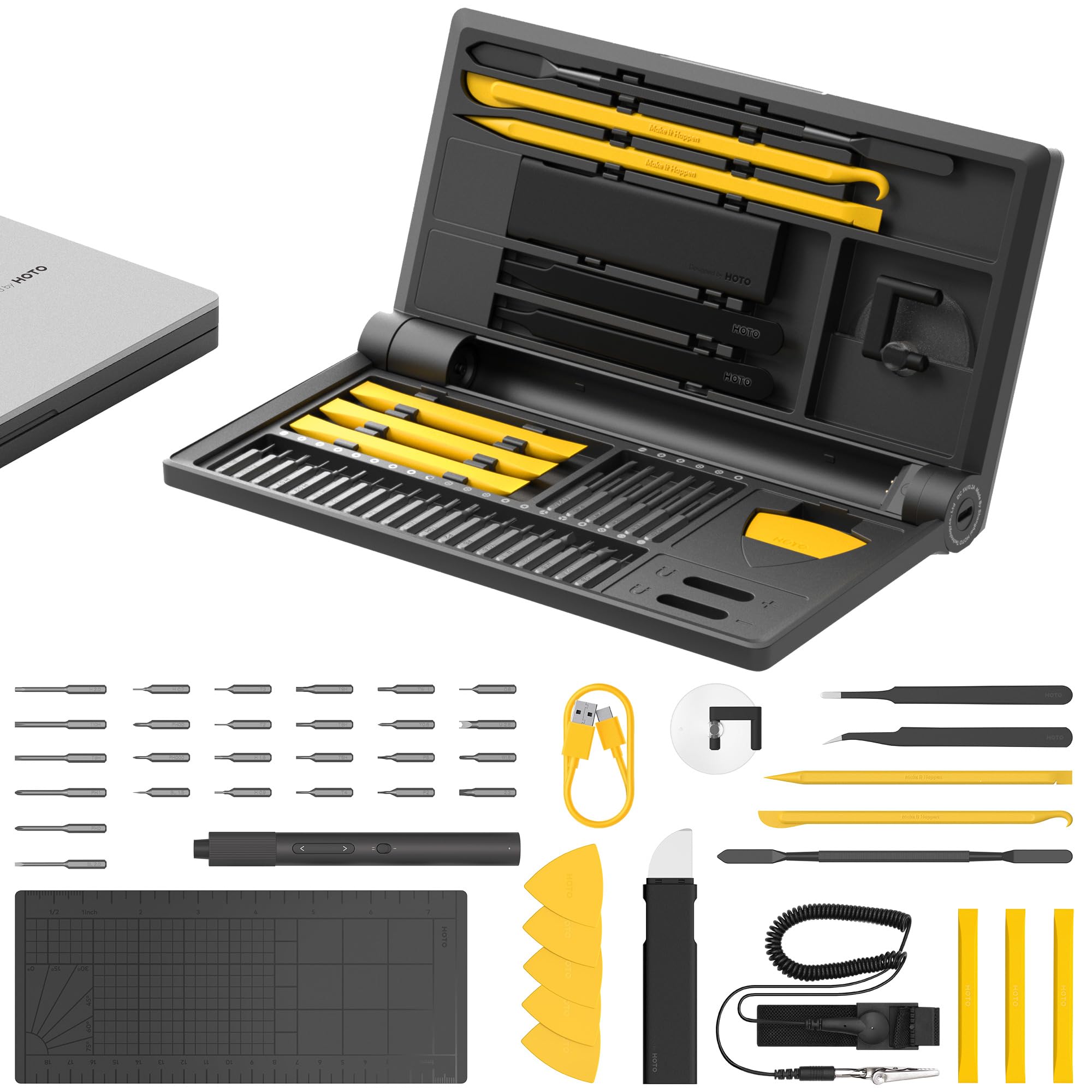 HOTO Electric Precision Screwdriver Set, 48 in 1 Electronics Tool Kit ...