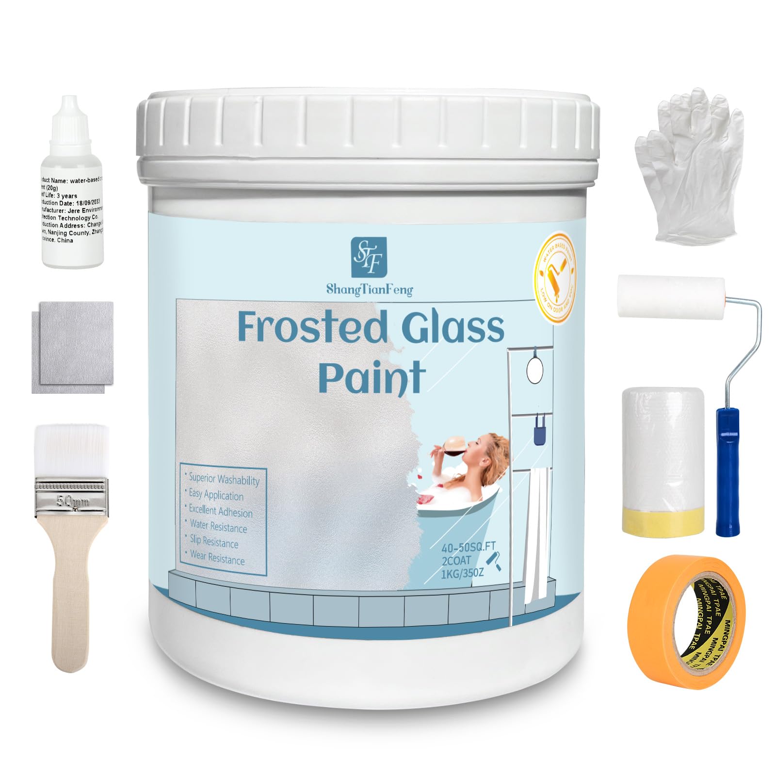 ShangTianFeng Frosted Glass Paint for Windows Privacy, Waterproof & UV ...