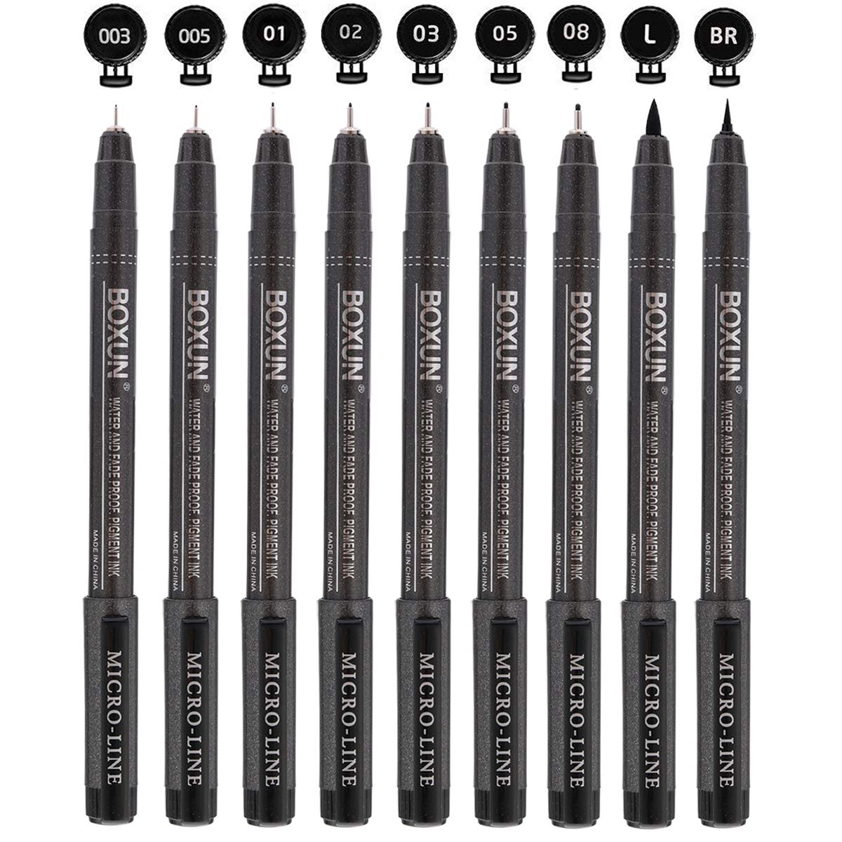 Mua BOXUN Professional Black Fineliner Pens, Ink Drawing Pens - Set of ...