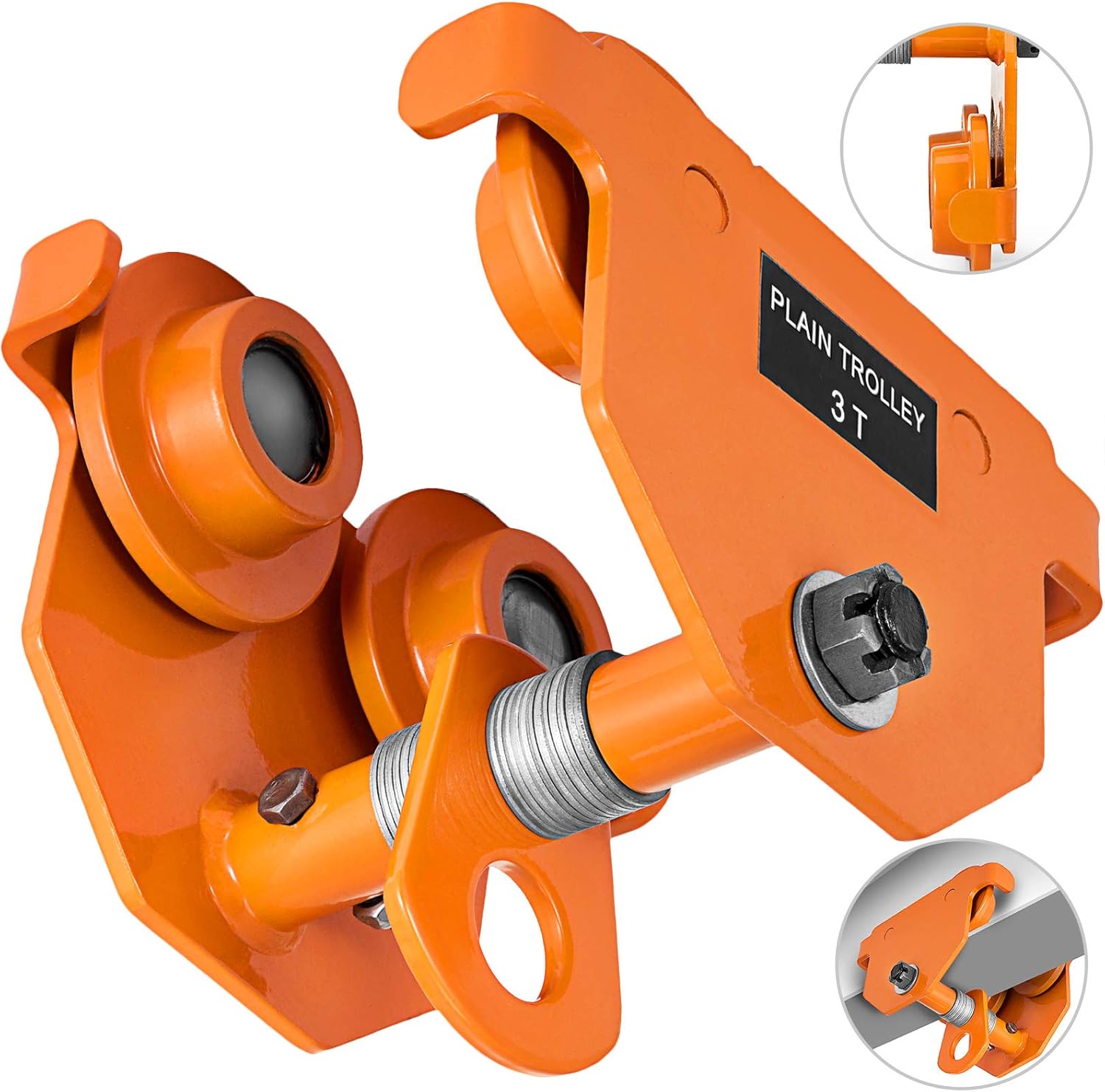 VEVOR Manual Trolley 3T Capacity Push Beam Trolley 6600LB Push Trolley ...