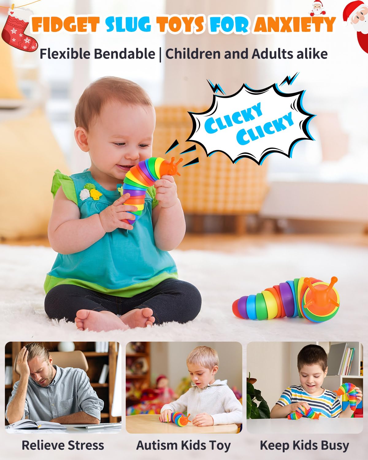 Mua Sensory Fidget Toys for Kids and Adults, Slug Sensory Toys for ...