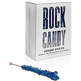 Amazon.com : Candy Envy - Blue Rock Candy Sugar Sticks - Blue Raspberry ...