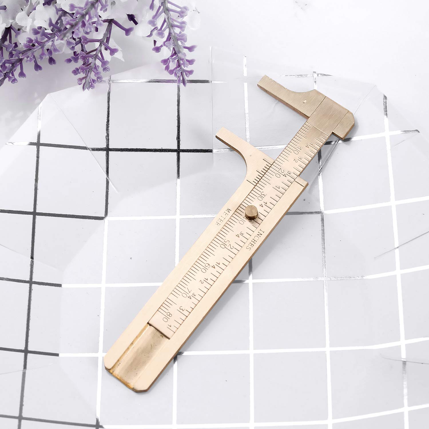 Mua Juland Retro Vernier Caliper Copper Alloy Mini Brass Sliding Pocket ...