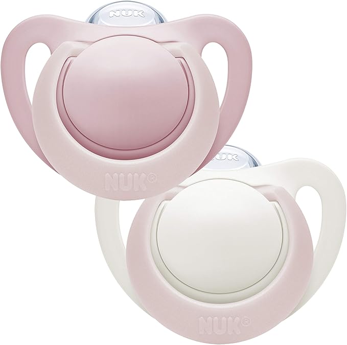 NUK Genius Set of 2 Dummies for Girls Size 0: Amazon.co.uk: Baby