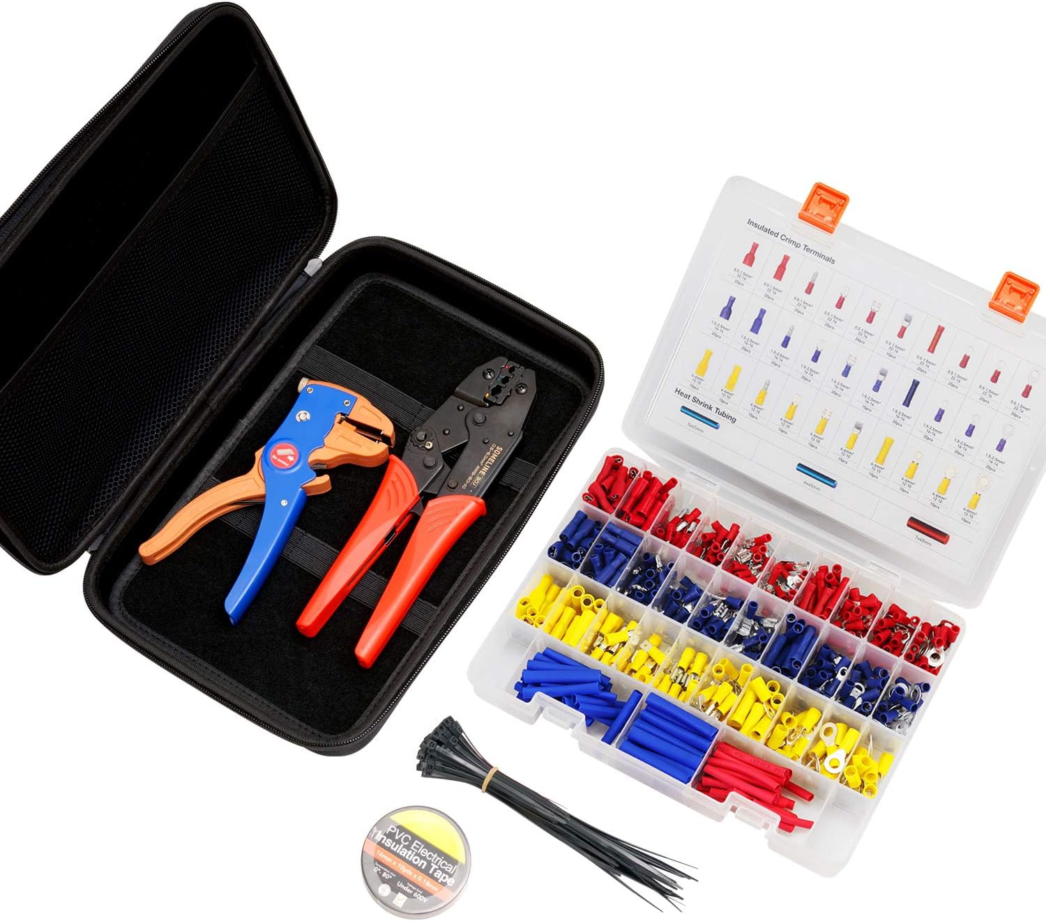 Insulated Ratchet Wire Terminals Bullet Spade Fork Ring Crimp ...