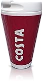 Costa Coffee Reusable Red Plastic Travel Mug Tumbler Cup, Double Wall ...