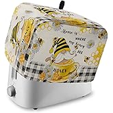 Amazon.com: Toaster Cover 2 Slice Bees Flowers Bread Toaster Oven Cover ...