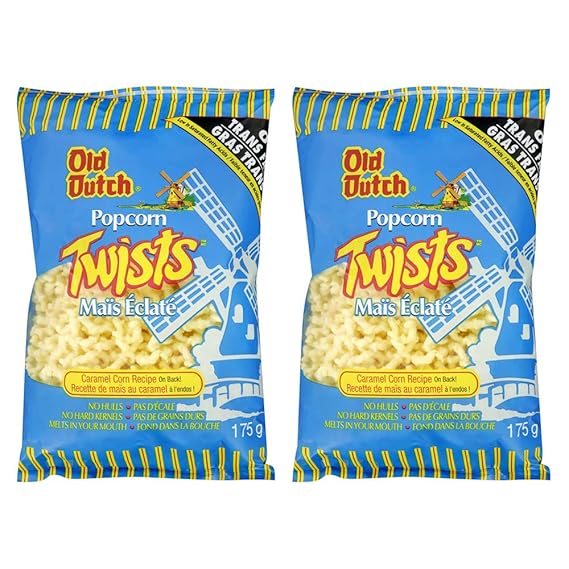 Amazon.com: Old Dutch Popcorn Twists Puff Corn Snack 175g/6.17oz, 2 ...