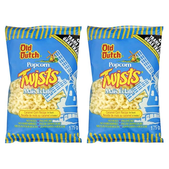 Amazon.com: Old Dutch Popcorn Twists Puff Corn Snack 175g/6.17oz, 2 ...