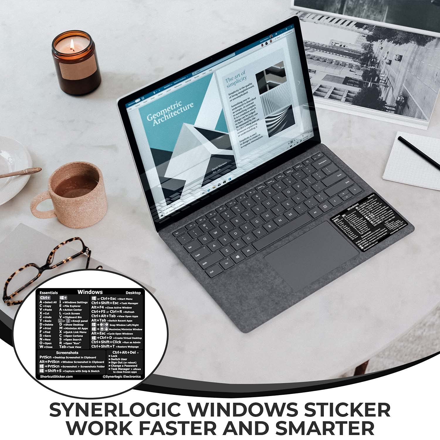 Mua SYNERLOGIC Windows PC Reference Keyboard Shortcut Sticker | Vinyl ...