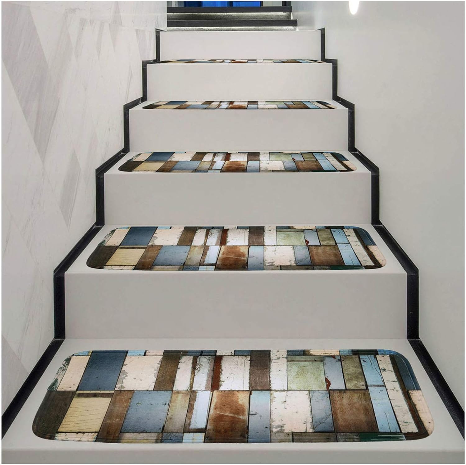 Amazon.de: HE TUI Rechteckige Treppenstufenmatten rutschfeste Treppen ...
