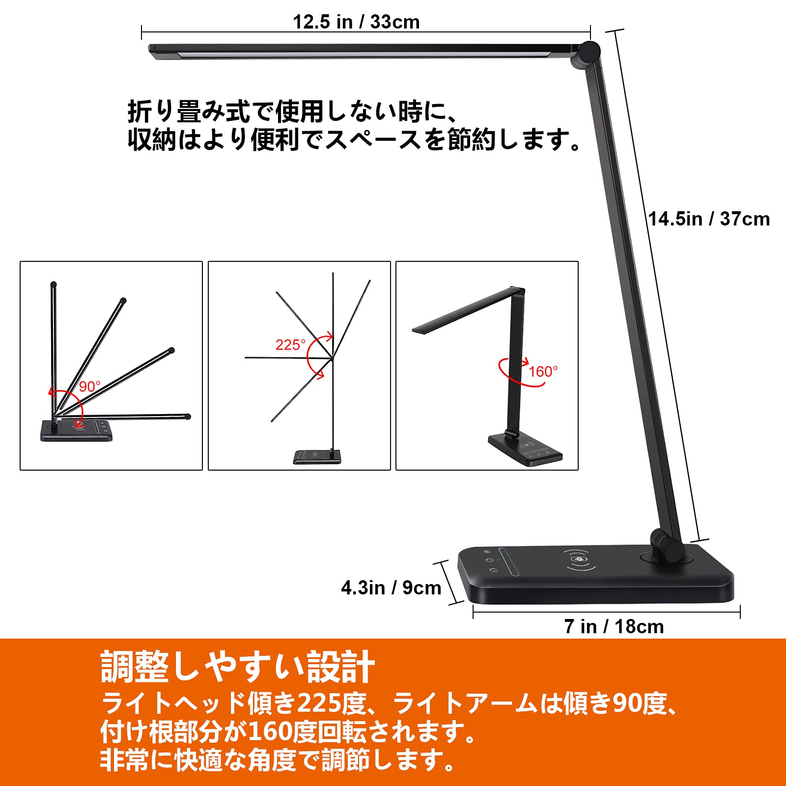 Mua EJTILAI Desk Light, Aluminum White LED Desk Lamp, Desk Light, Stand ...