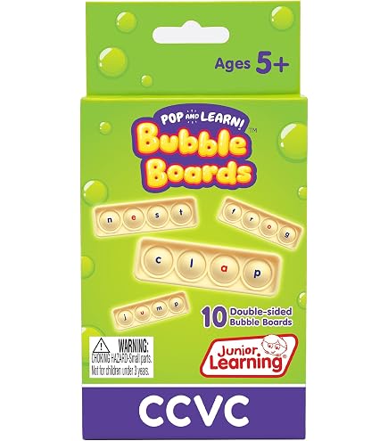 Educational Toy Junior Learning CVC Bubble Boards - Phonics Word ...