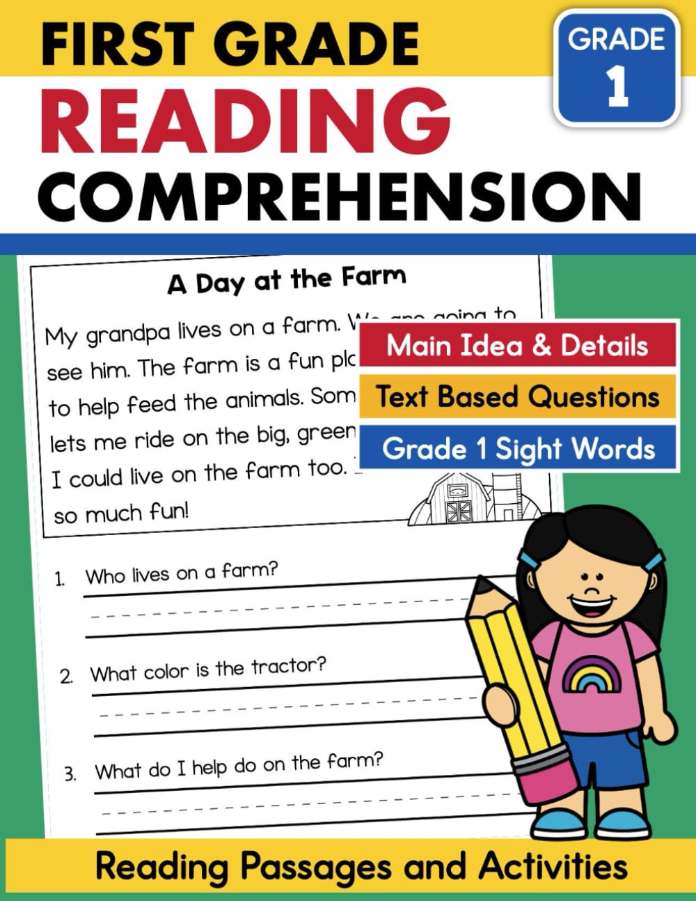 Mua 1st Grade Reading Comprehension Passages and Activities Workbook ...