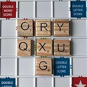 Amazon.com: Wooden Scrabble Replacement Tiles & Letter Racks Set of ...
