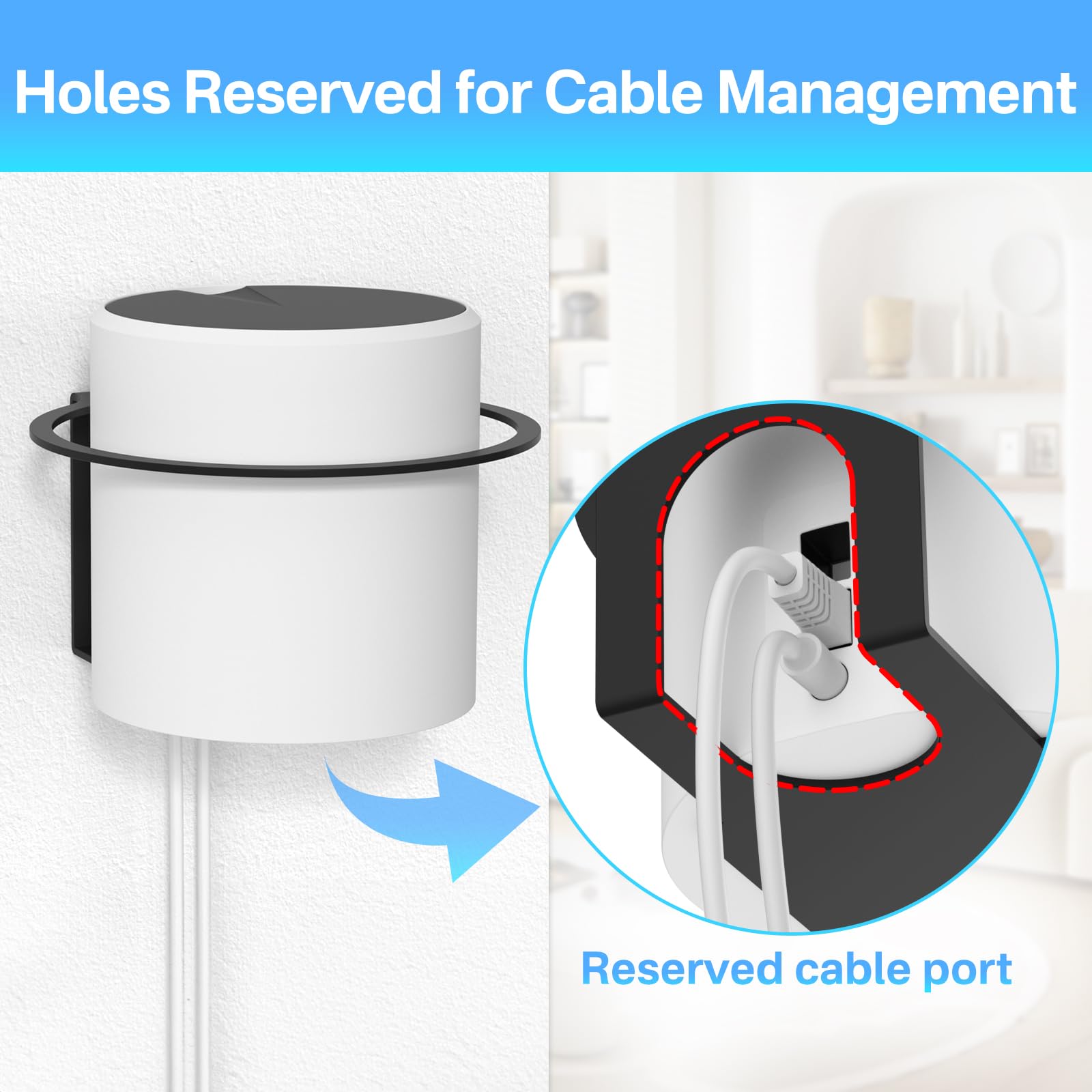 Black Metal Router Wall Mount Shelf For TP-Link Deco X20, X55, X55 Pro ...