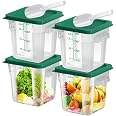 Amazon.com: FeyBuosk 4 pcs 4qt Food Storage Containers with Lid, Square ...