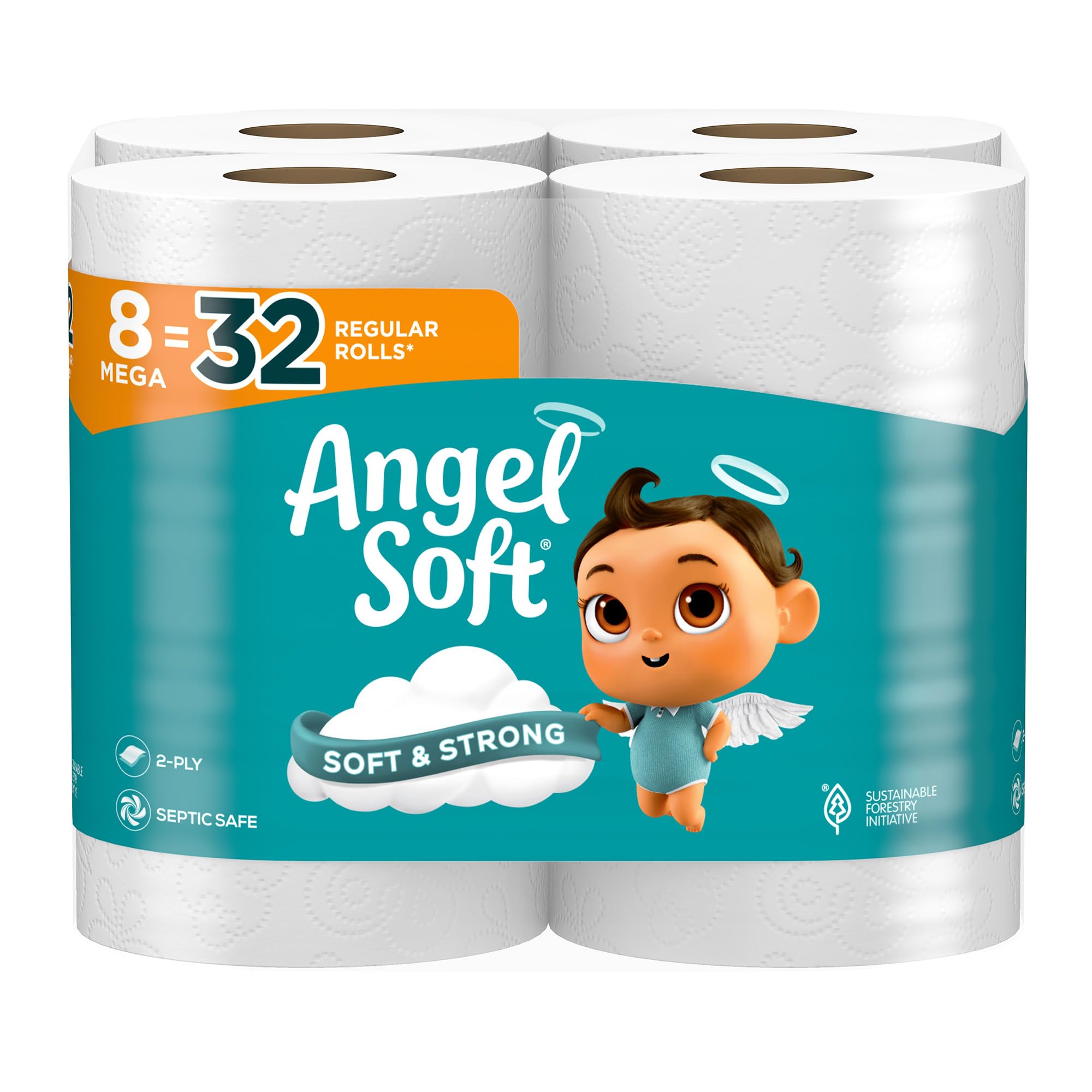 Mua Angel Soft Toilet Paper, 8 Mega Rolls = 32 Regular Rolls, Soft and ...