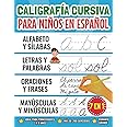Caligrafía Cursiva para Niños en Español: Cuaderno de Trabajo para ...