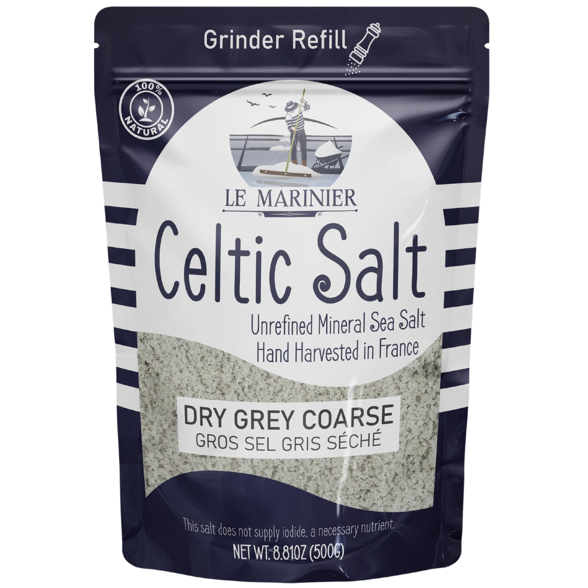 Mua Dry Grey Coarse Sea Salt, 1.1lb - 18oz. Unrefined French Sea Salt ...