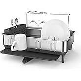 Amazon.com - simplehuman Steel Frame Kitchen Dish Drying Rack With ...