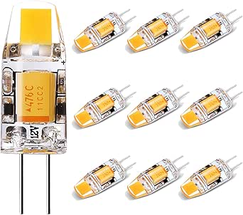 Amazon.com: Yuiip No Flicker Led G4 Bulb Bi-Pin Base 2700K Warm White Light Bulb, Dustproof 12v ...