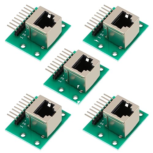 5 Pcs RJ45 Connector Breakout Board 8-pin Headers Network Port Adapter ...