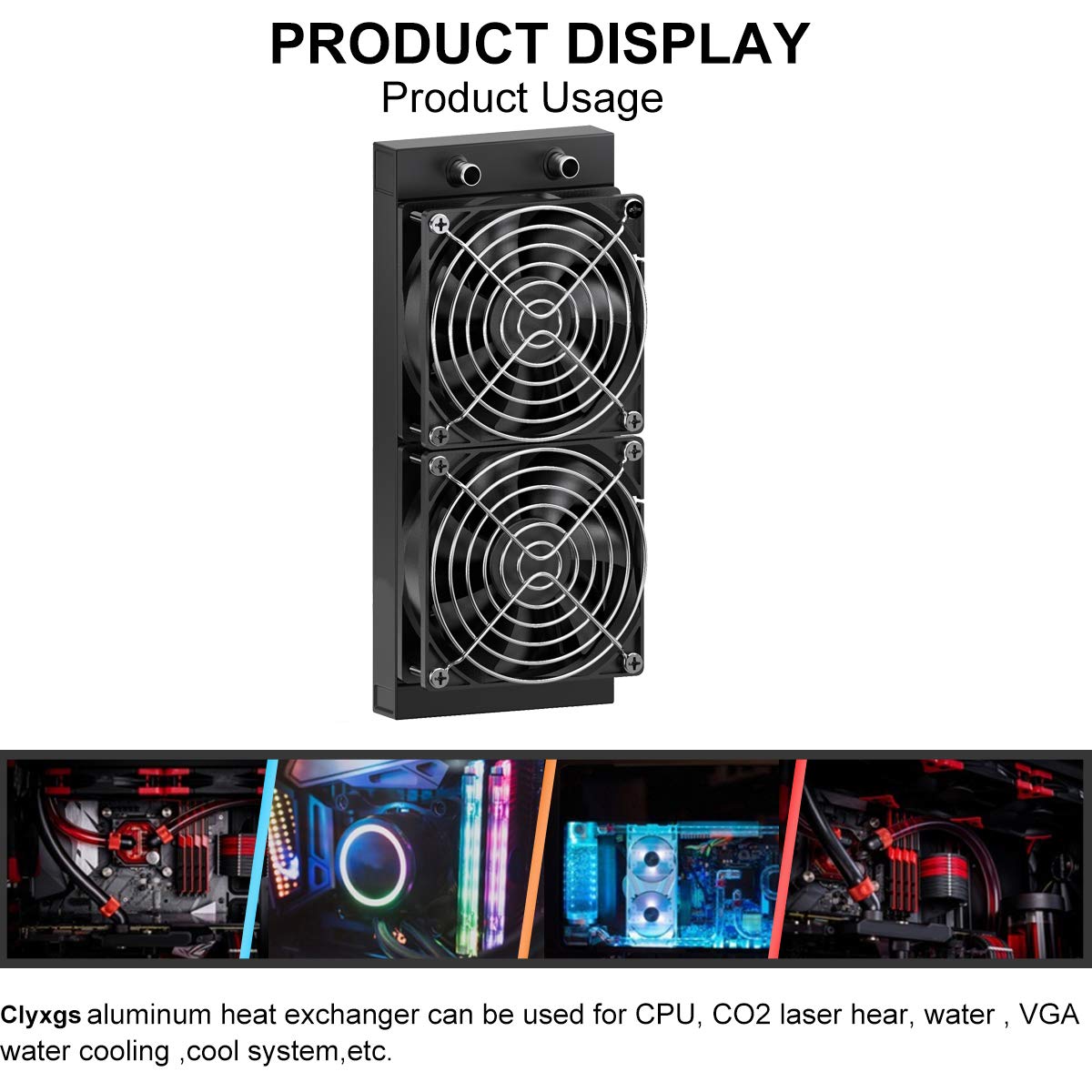 Mua Clyxgs Water Cooling Radiator, 12 Pipe Aluminum Heat Exchanger ...