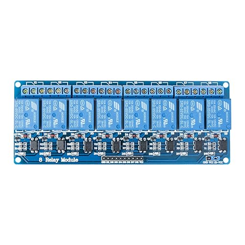 ELEGOO 8 Channel DC 5V Relay Module with Optocoupler Compatible with ...
