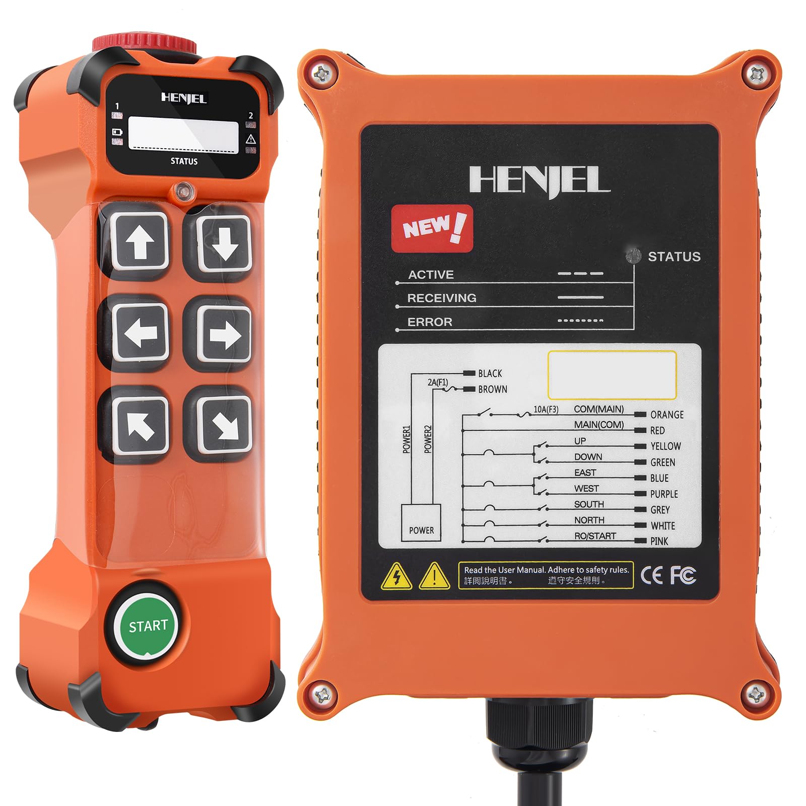 6 Channel 12-65V 12V 24V DC Industrial Wireless Crane Radio Remote ...