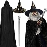 Amazon.com: Tigerdoe Wizard Costume for Kids 4 PC Set - Wizard Hat ...