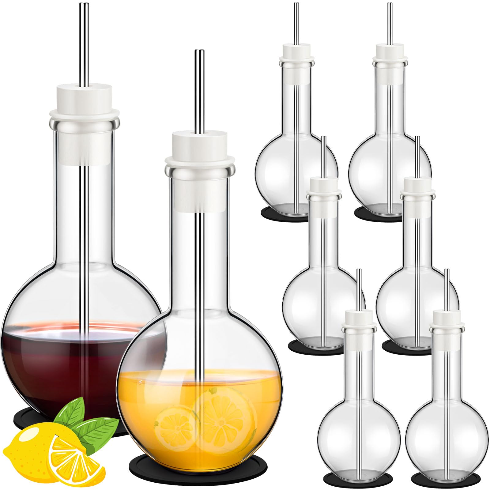 Copkim 25 Pcs Lab Flask Chemistry Drinking Glasses, 6 Set 8.5 oz Thick ...