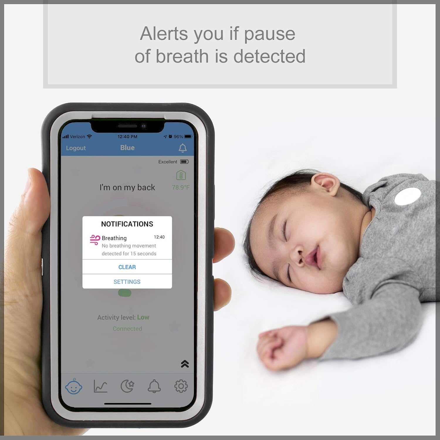 MonBaby Baby Breathing Monitor: Track Your Baby’s Breathing and ...