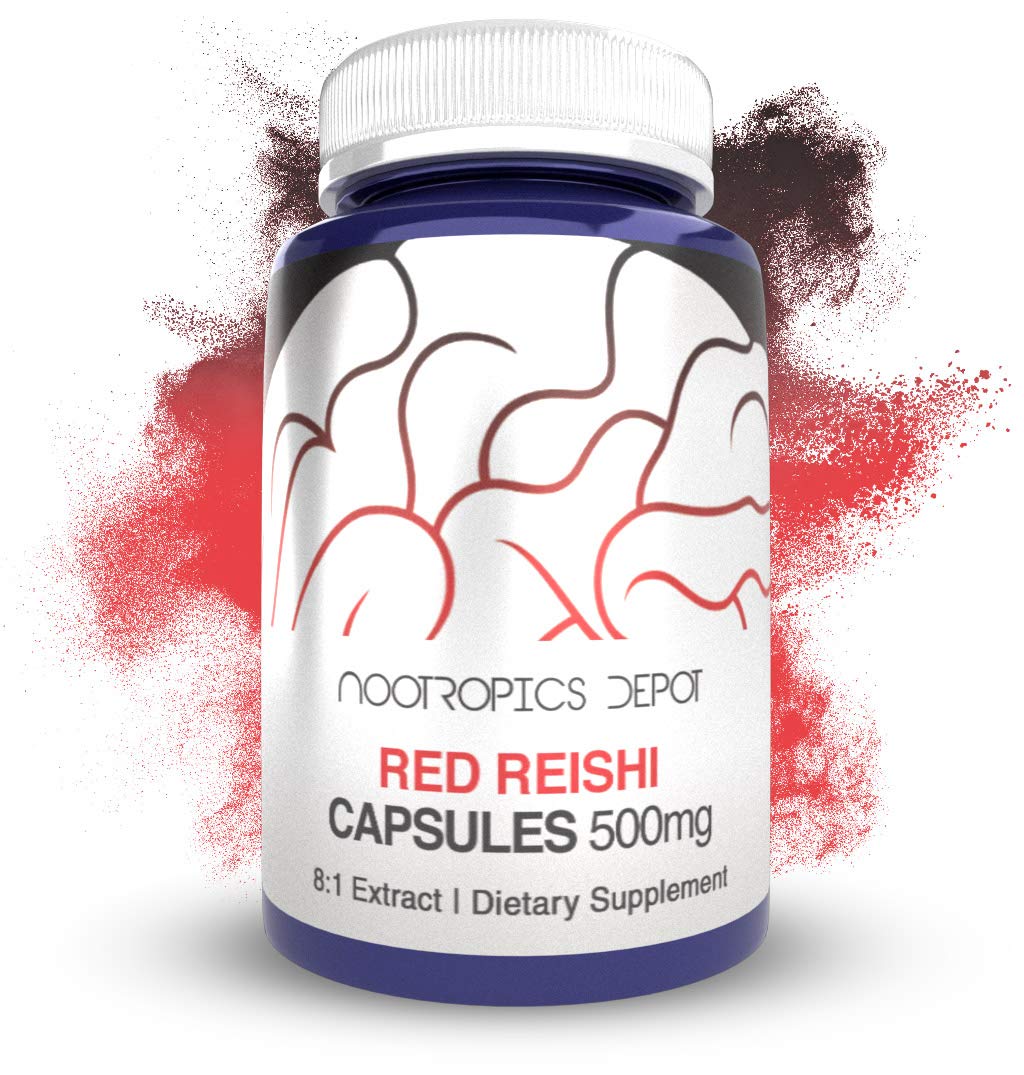 Mua Nootropics Depot Red Reishi Mushroom Capsules | 8:1 Whole Fruiting ...