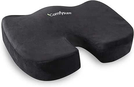 Amazon.com : ComfySure Memory Foam Seat Cushion with Removable ...