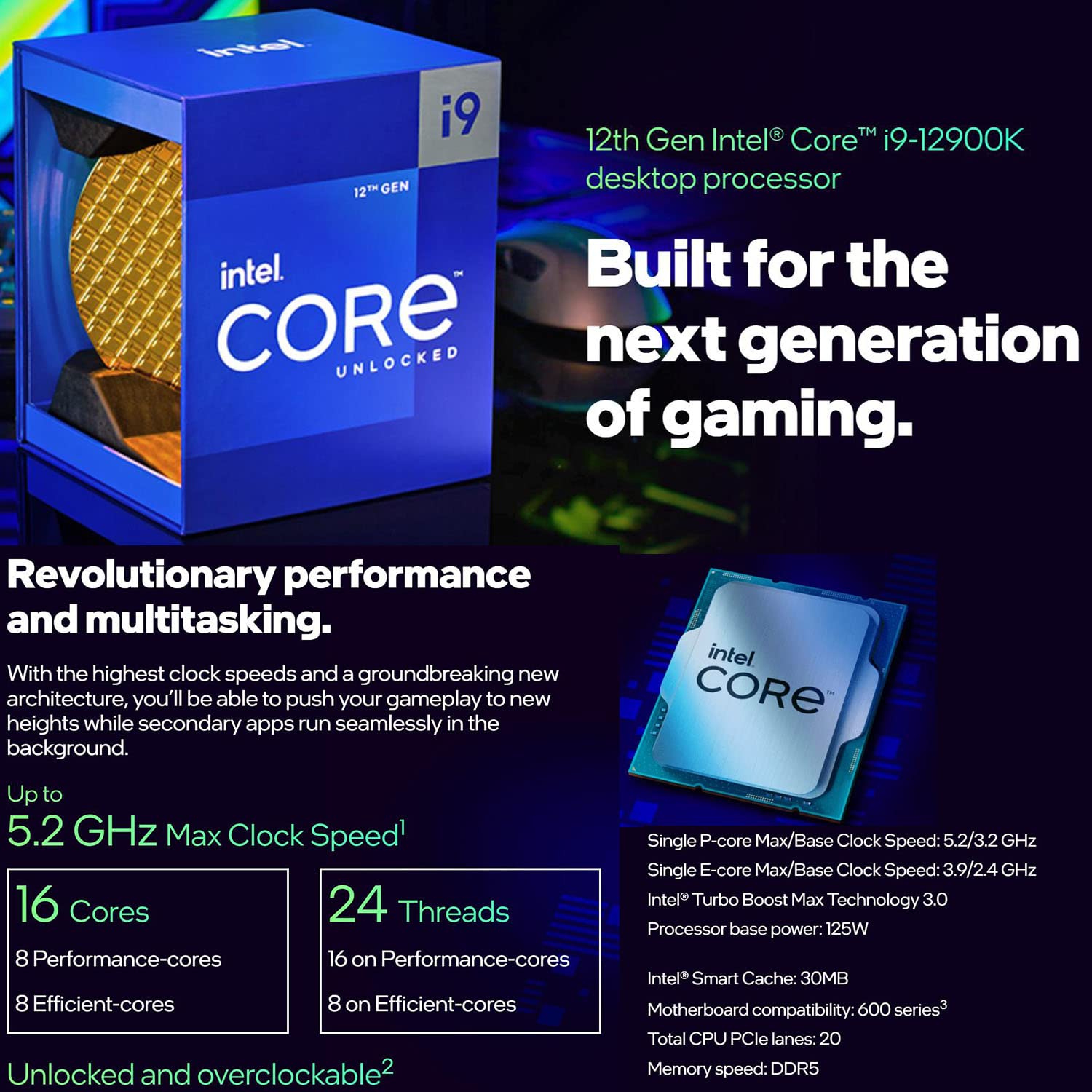 Mua Micro Center Intel Core i9-12900K Desktop Processor 16 (8P+8E) Cores up to 5.2 GHz Unlocked ...