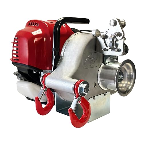 Portable Winch PCW4000 Gas-Powered Capstan Winch- 2,200 lbs Pulling ...