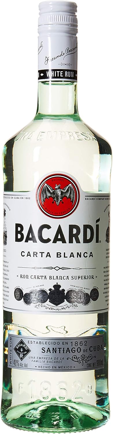 Ron Bacardi Blanco 980 Ml: Amazon.com.mx: Alimentos y Bebidas