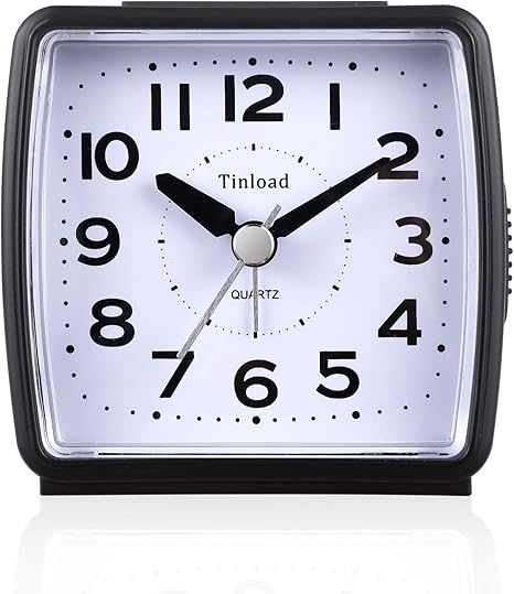 Tinload Small Analog Travel Alarm Clock Silent No Ticking,Ascending ...