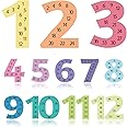 Amazon.com: 12 PCS Large Math Poster from 1 to 12 Numbers ...