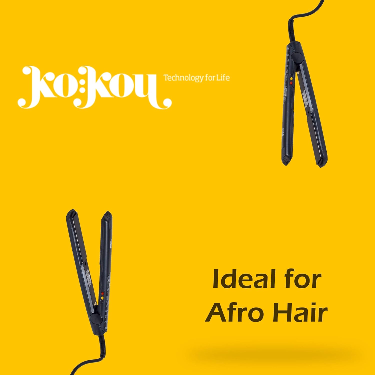 Kokou Pro Titanium Steamer | Afro Hair Straightener | Titanium Plates ...
