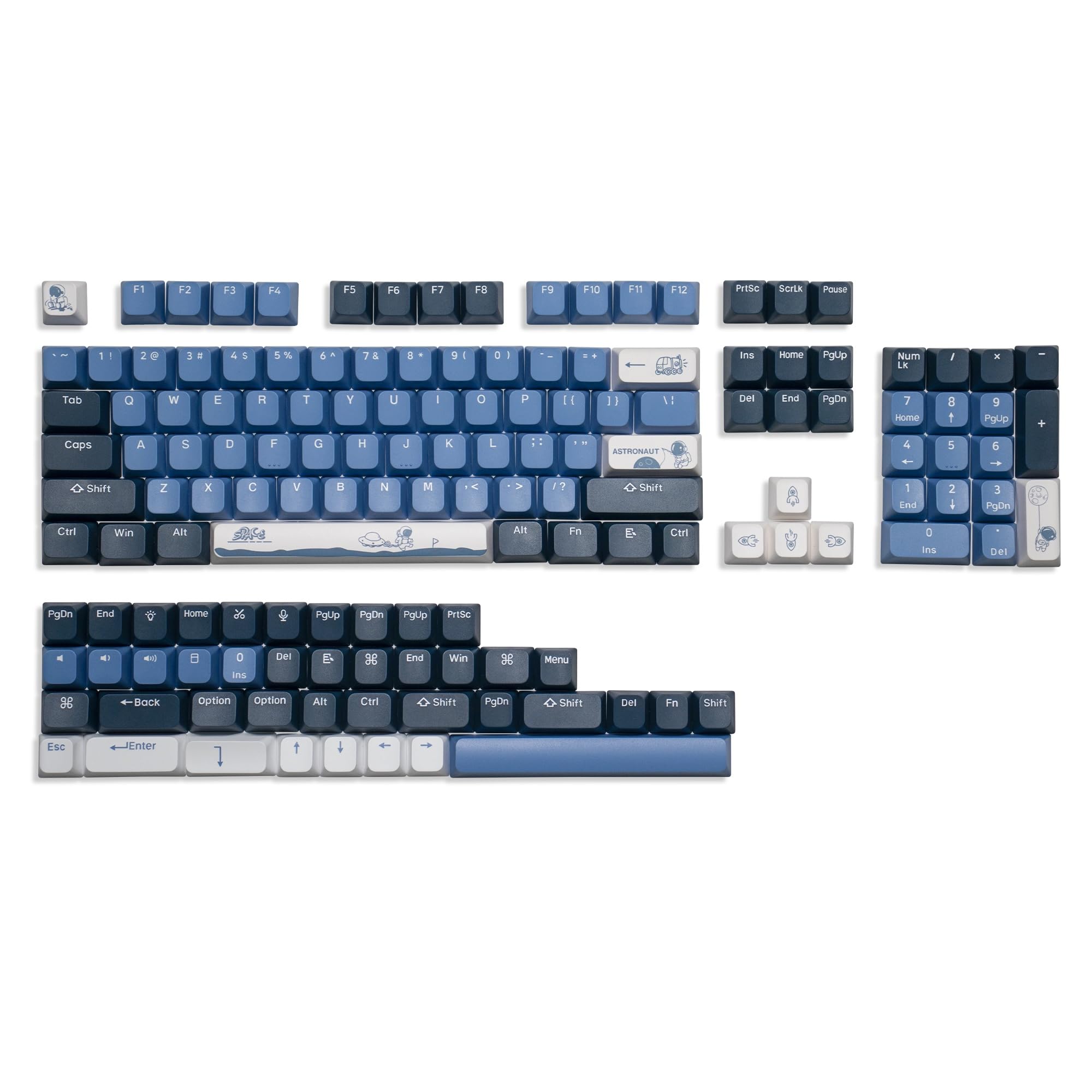 Mua Womier Double Shot PBT keycaps,Apollo Custom Keyboard keycaps,Blue ...