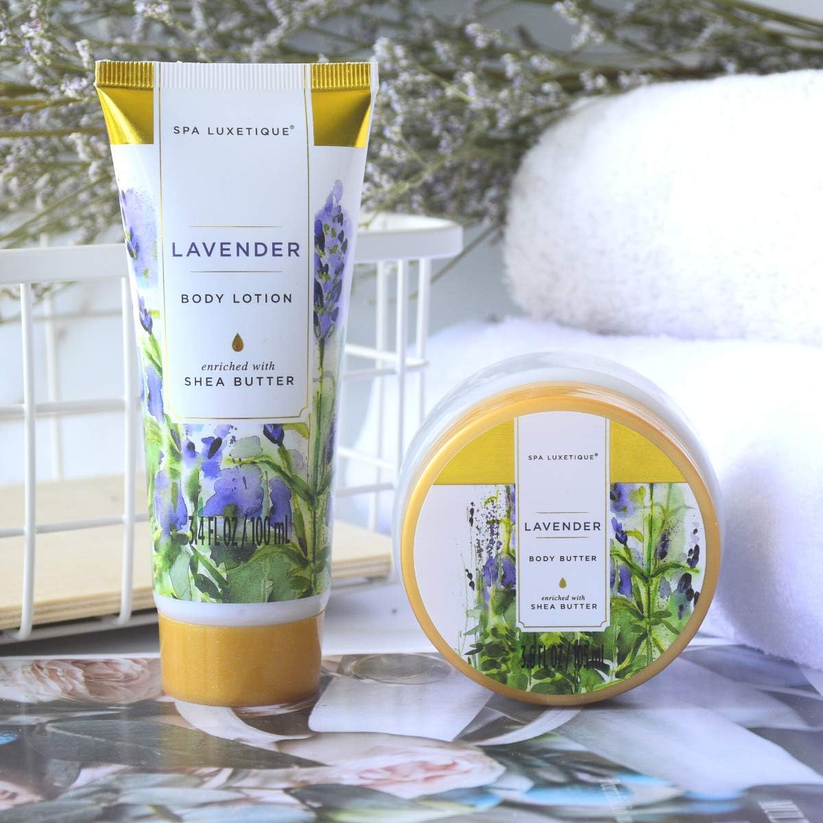 Spa Luxetique Spa Gift Set, 10pcs Lavender Bath Gift Set, Pamper Gifts ...