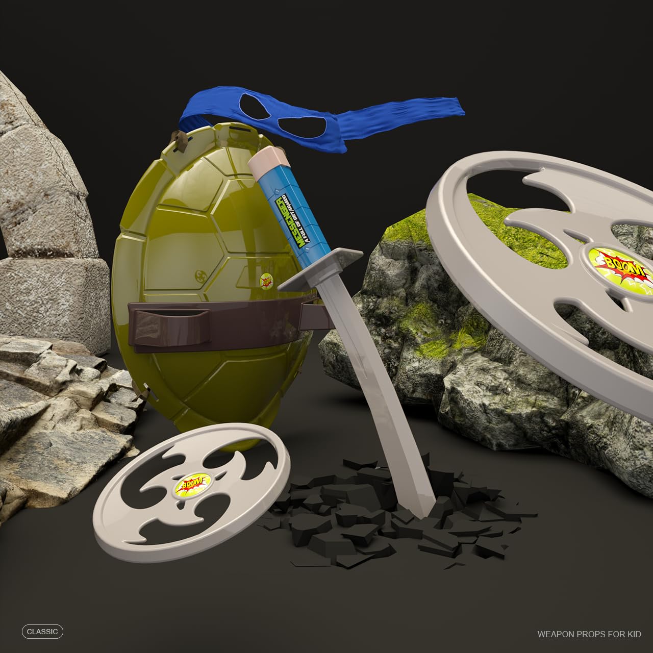 Avazera Turtle Shell Superhero Cosplay Costume Props Weapon Mask Kid ...