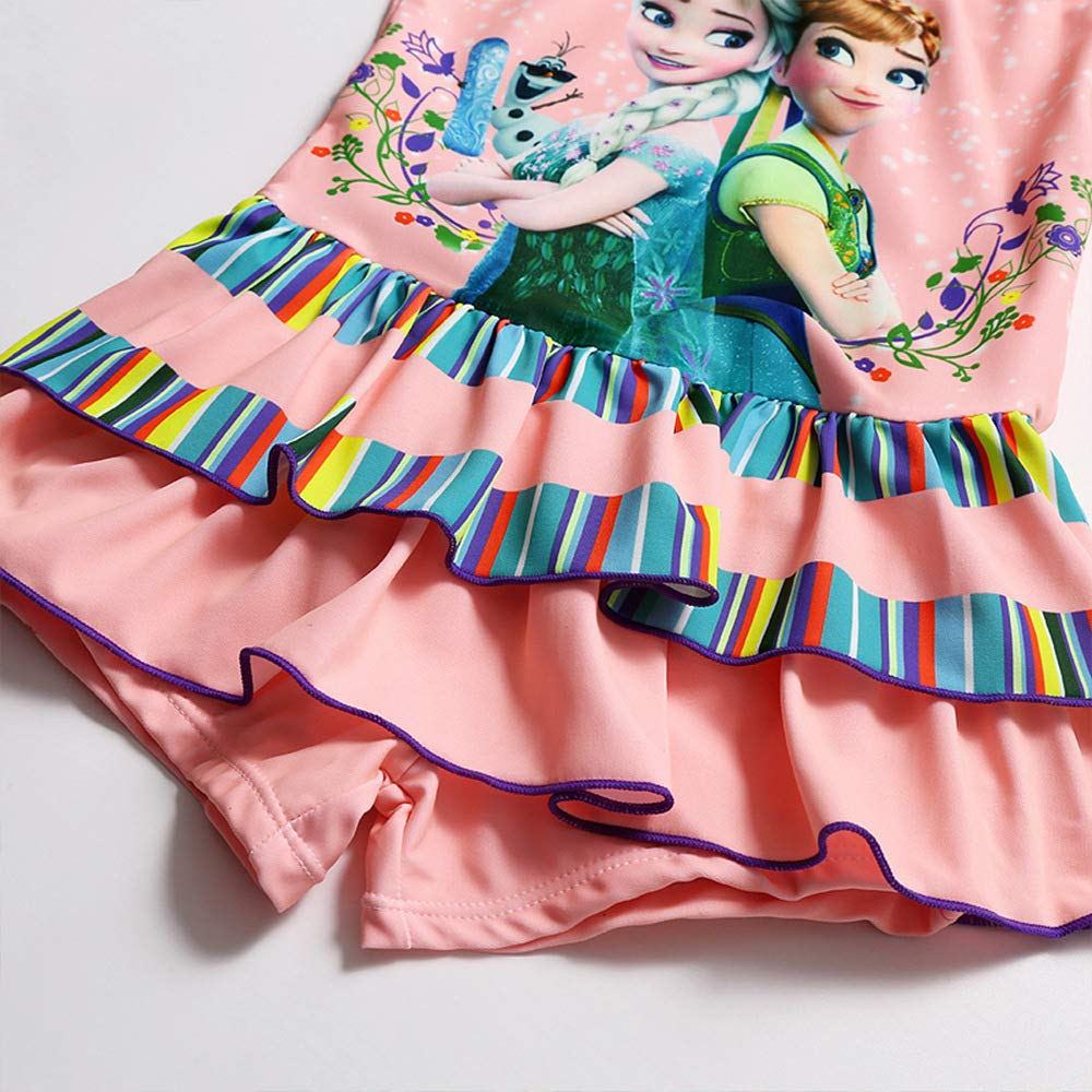 LANDUBI Little/Big Girl Swimsuit One-Piece Elsa Anna Swim Skirt Summer ...